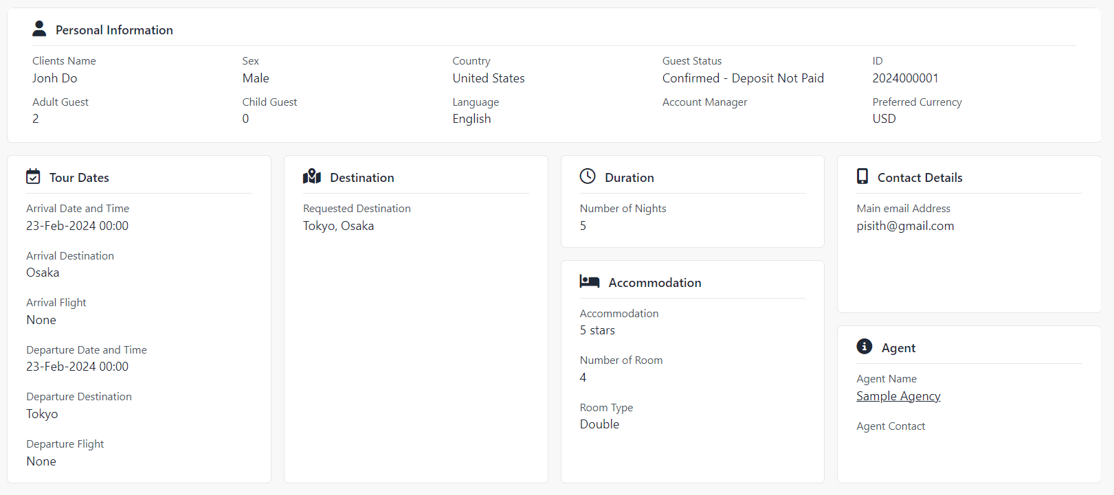Tourflow System: Fast Tour System